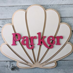 Personalized Seashell Name Sign Under the Sea Wooden Sign Ocean ...