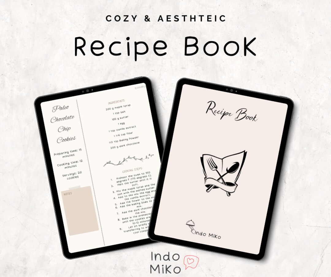 Recipe Book | Digital Template | iPad Template | Template for Goodnotes ...