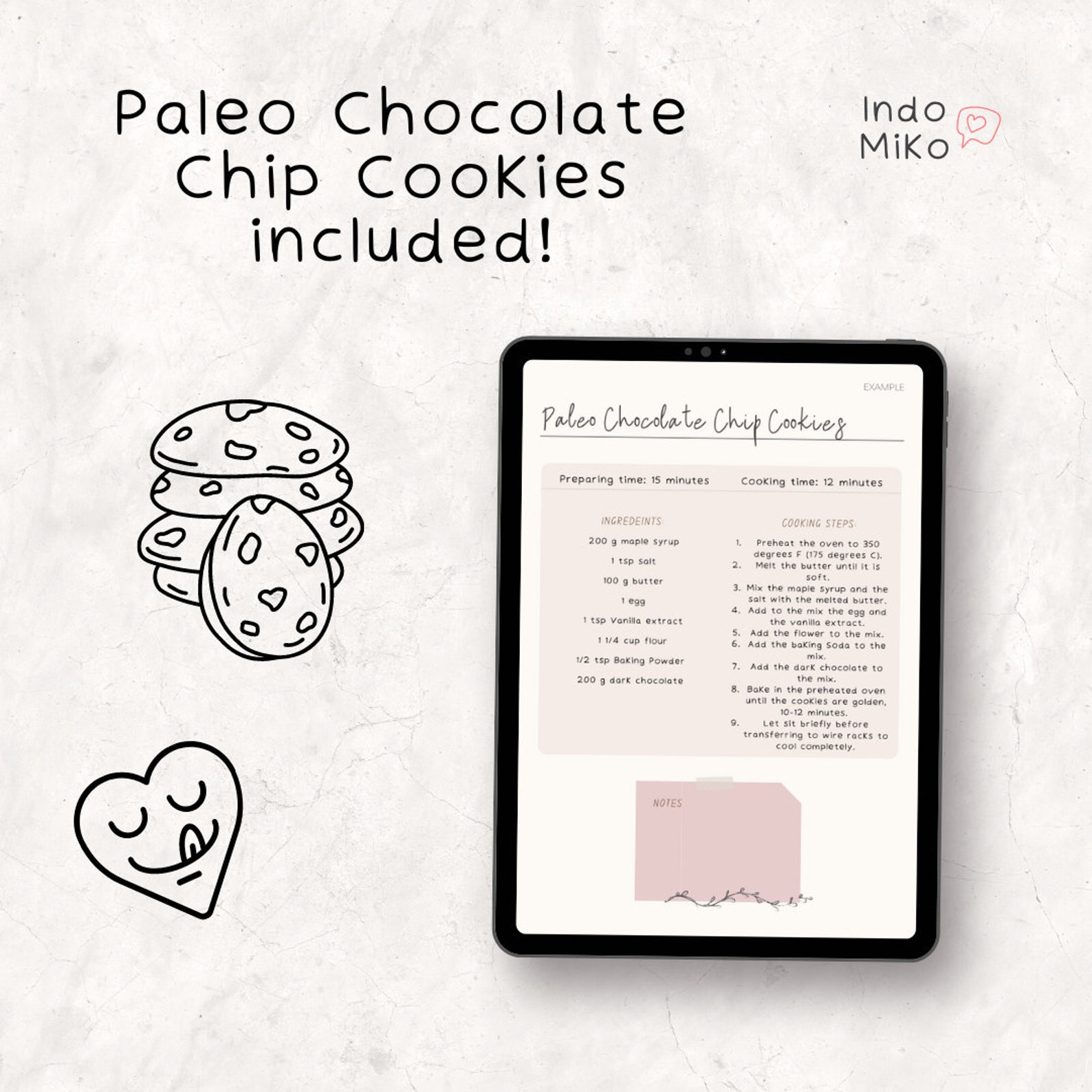 Recipe Book | Digital Template | iPad Template | Template for Goodnotes ...