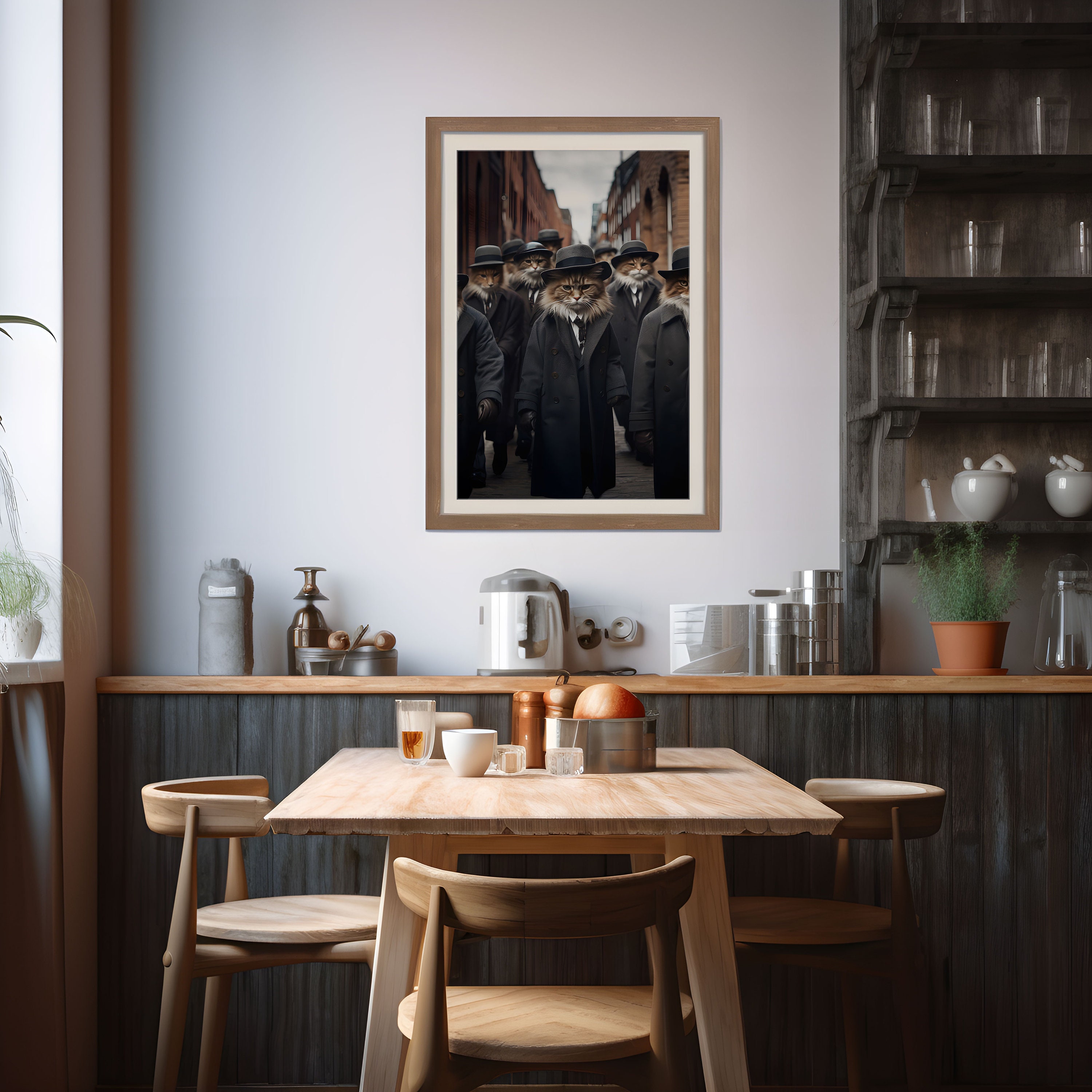 Peaky Blinders Style Cat Gang // Vintage Cat Portrait // AI Generated ...