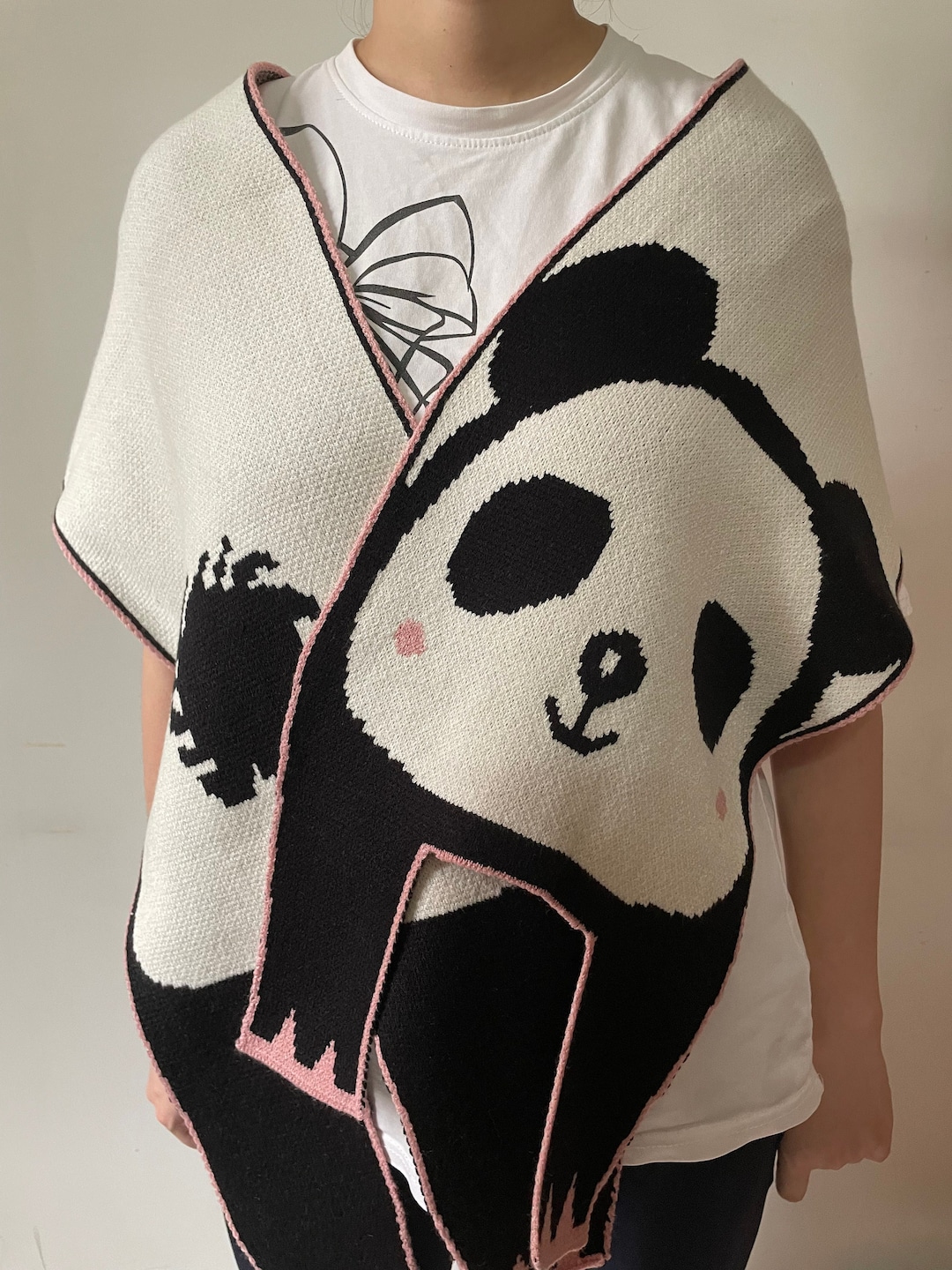 Personalized Customization,chinese Panda Scarf, Shawl, Cute Cat Scarf ...