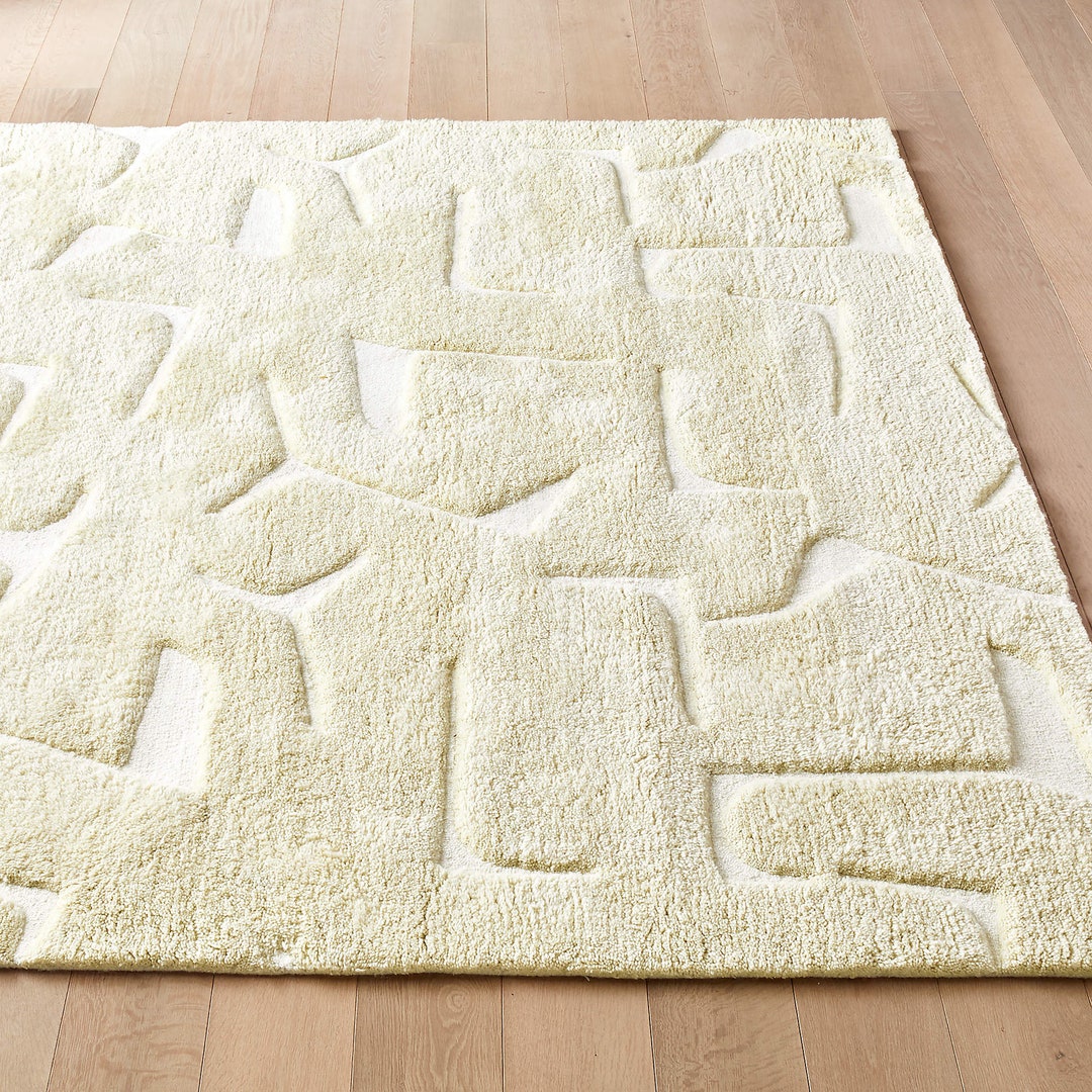 Modern Mid Century Hand Tufted High Low Loop Cut Piled Large Area Rug ...