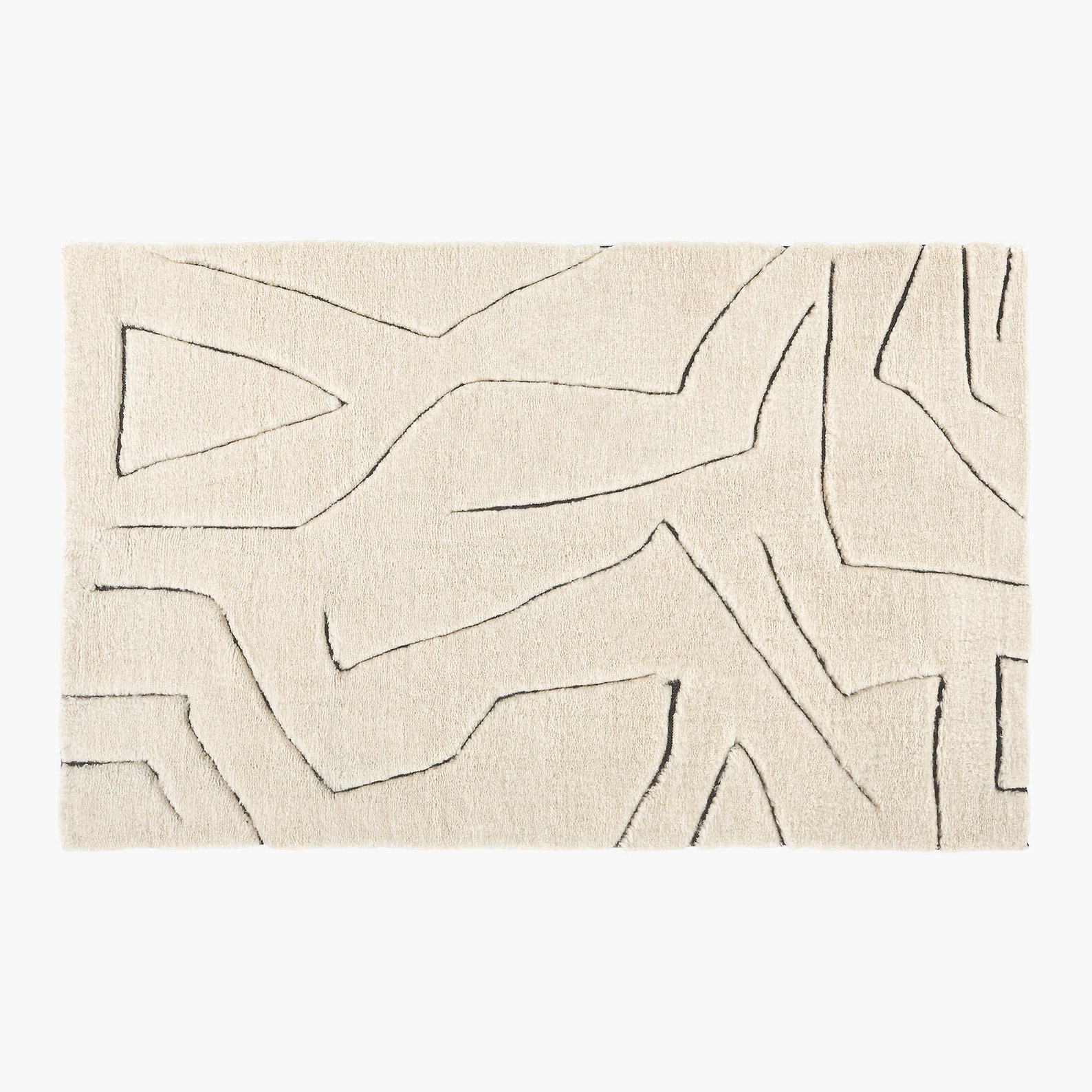 Modern Mid Century Hand Tufted High Low Loop Cut Piled Large Area Rug ...