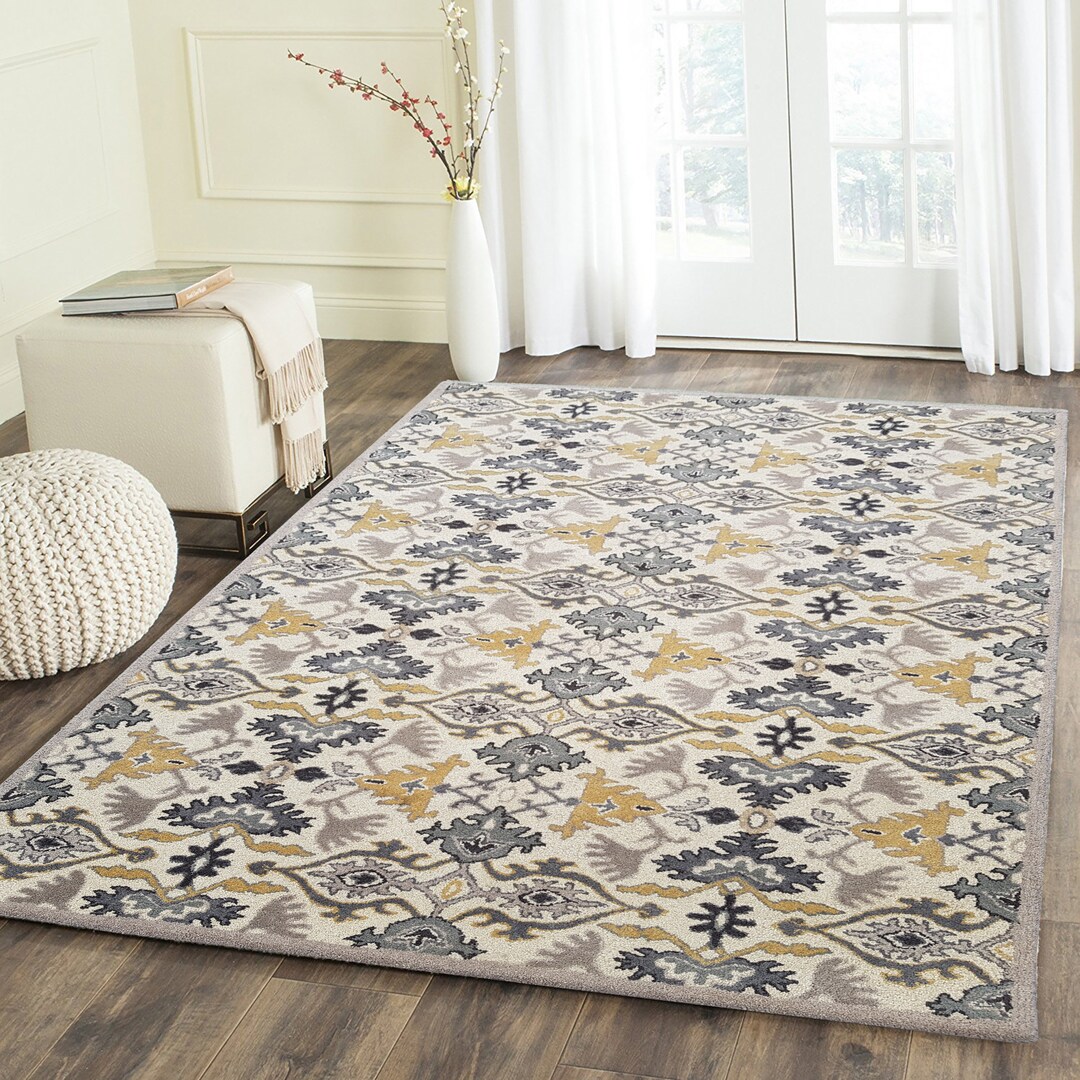 Handmade Wool Rug Hand Tufted Wool Area Rug, for Bedroom, Living Room ...