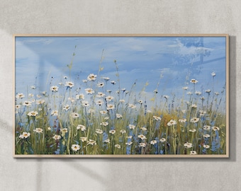 Samsung Frame TV Art Spring Flower Art Floral Landscape Painting Art ...