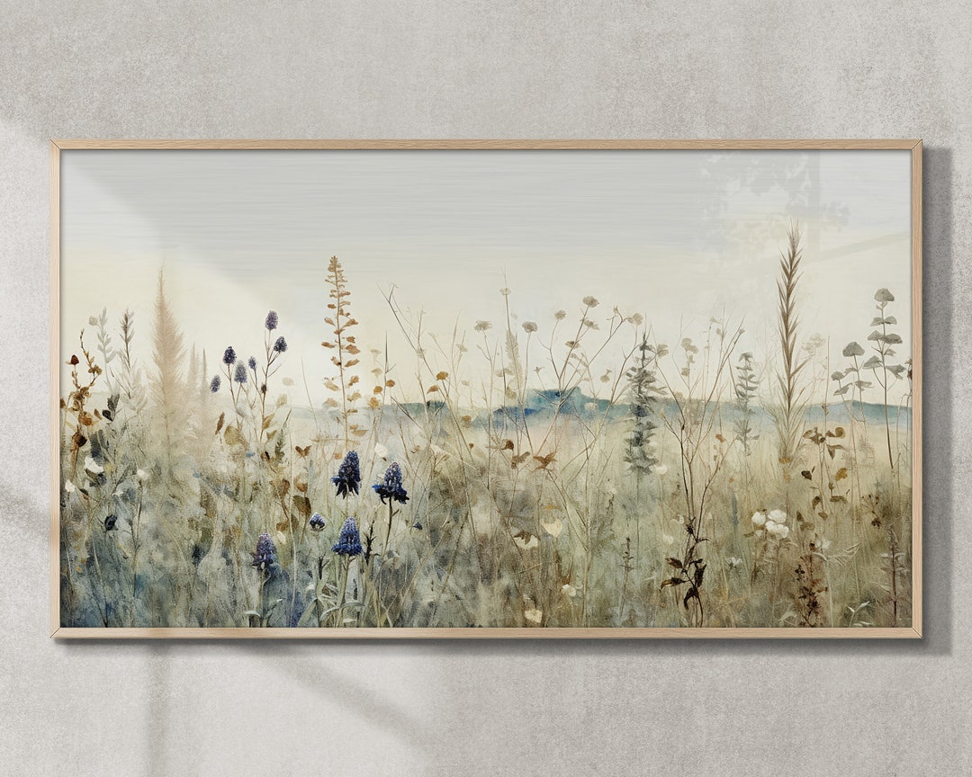 Samsung Frame TV Art Spring | Flower Art | Floral Landscape Painting ...