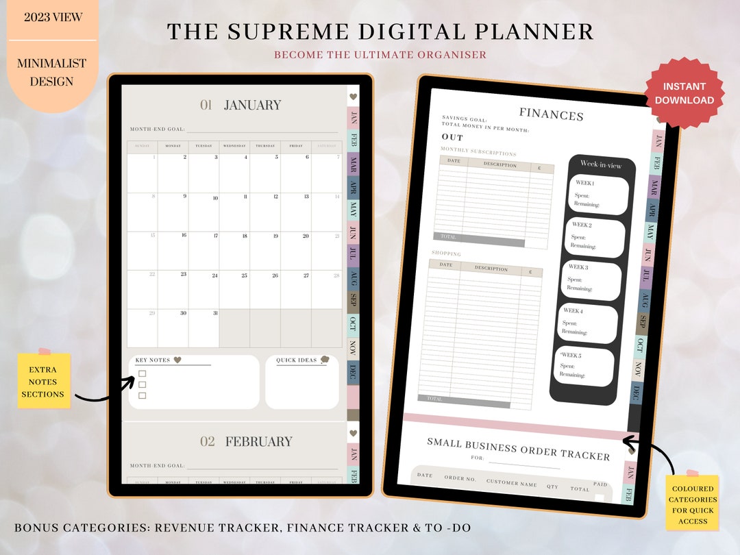 2023 Digital Planner | Goodnotes Planner |daily & Monthly Planner ...