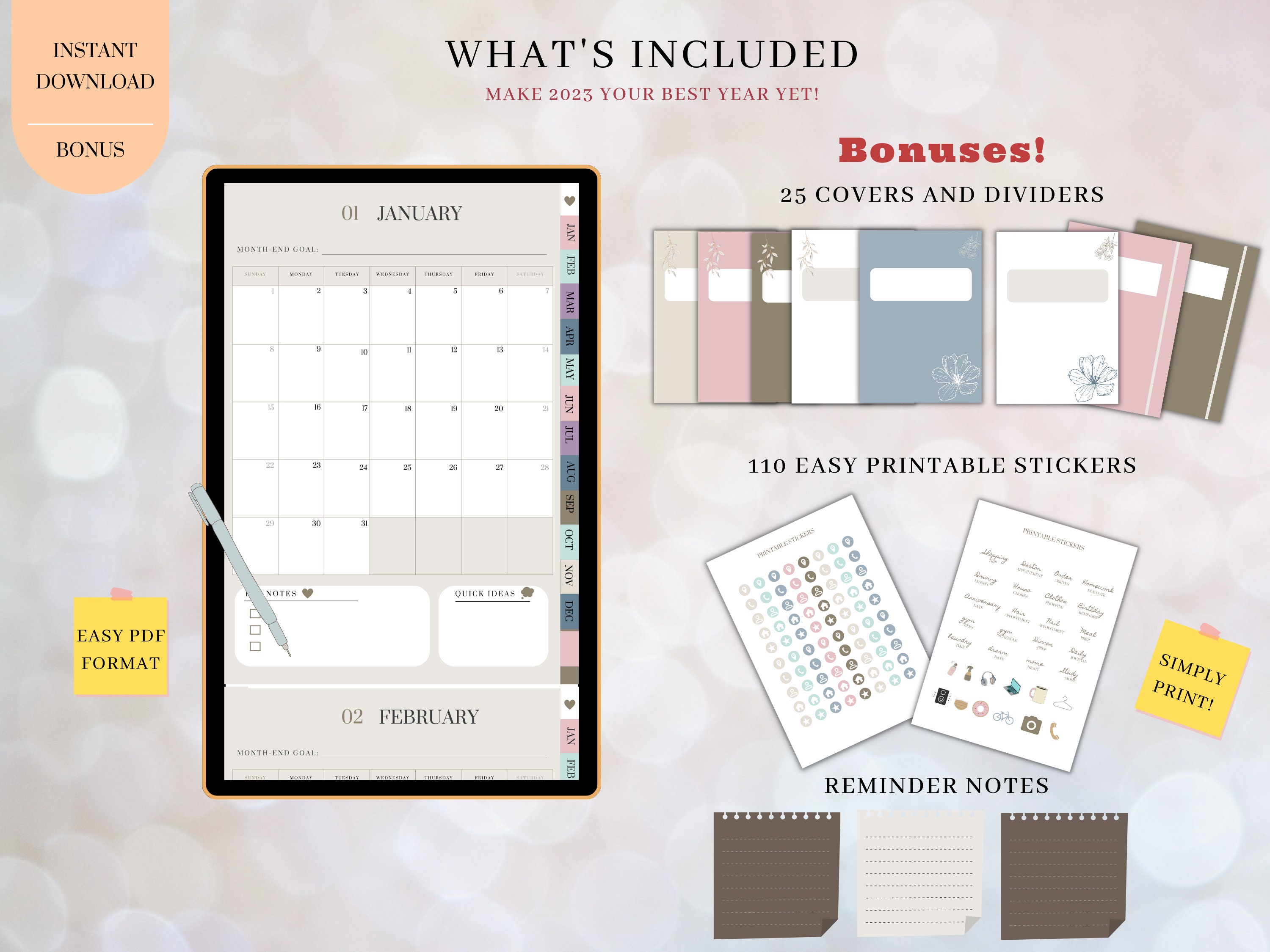 2023 Digital Planner | Goodnotes Planner |daily & Monthly Planner ...