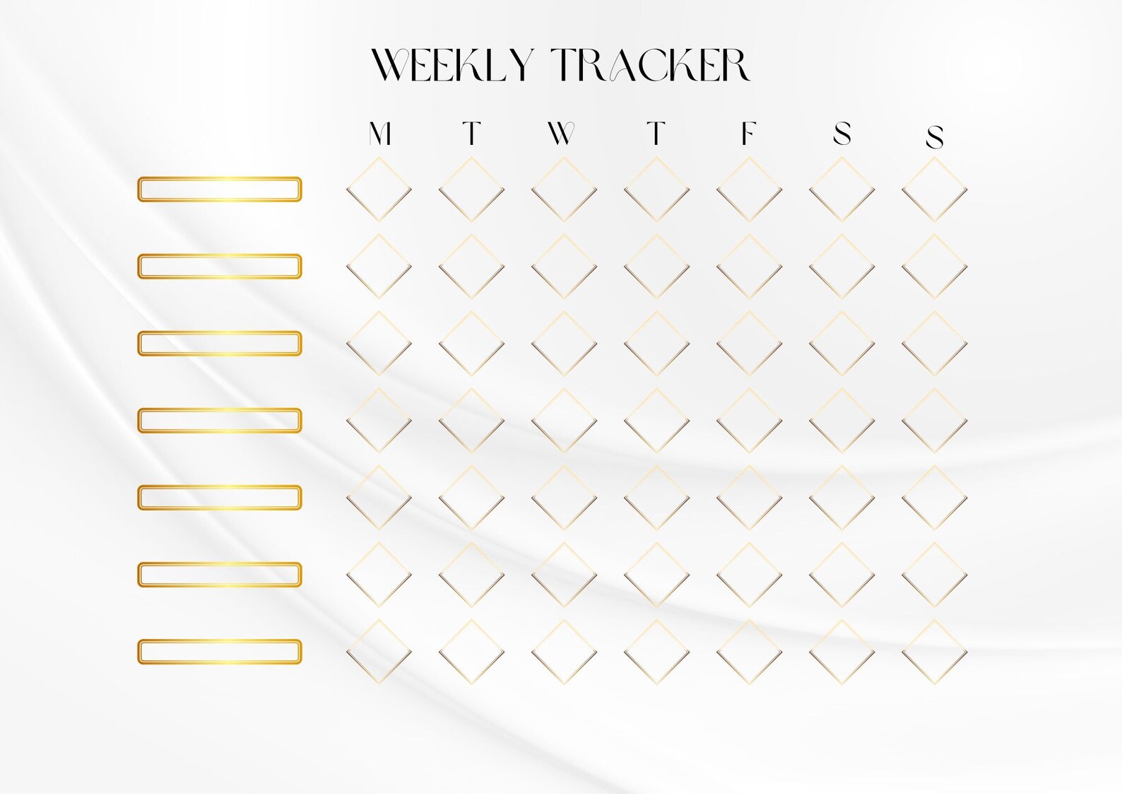 Weekly Tracker, Printable Tracker, Weekly Printable Habit Tracker - Etsy