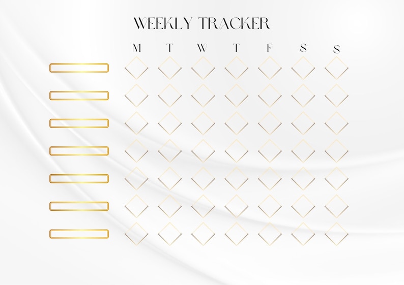 Weekly Tracker, Printable Tracker, Weekly Printable Habit Tracker - Etsy