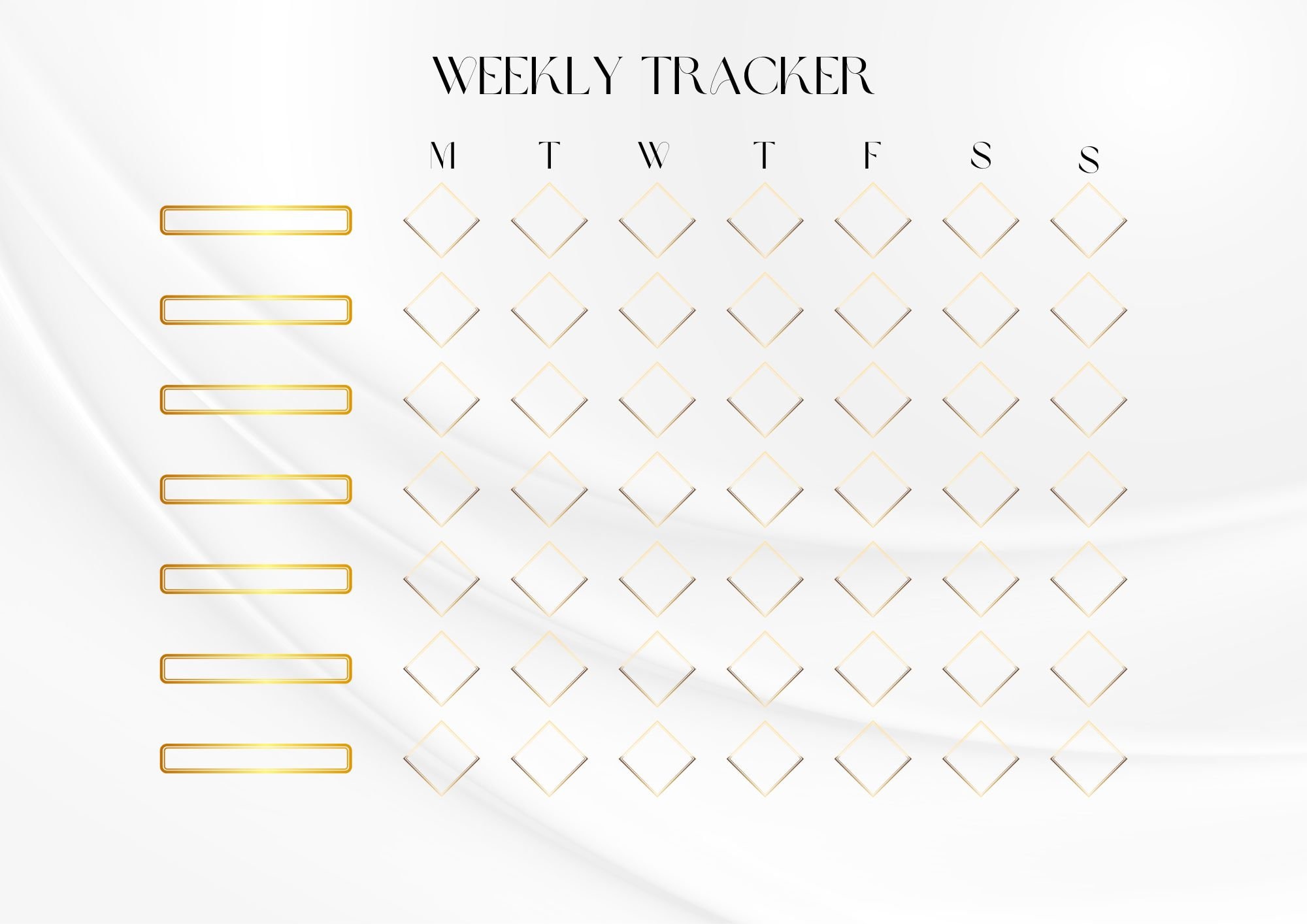 Weekly Tracker, Printable Tracker, Weekly Printable Habit Tracker - Etsy