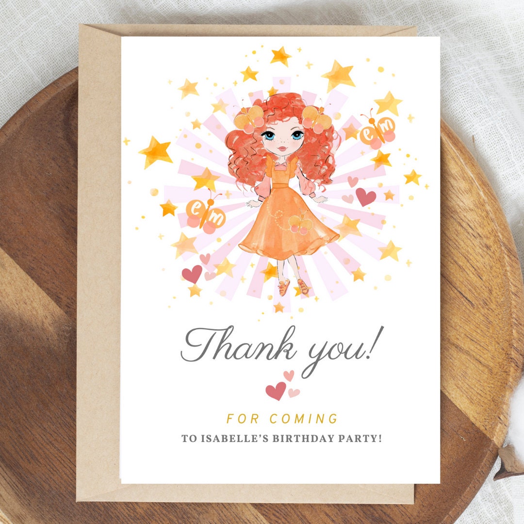 Emma Memma Birthday Invitation Thank You Card Video - Etsy