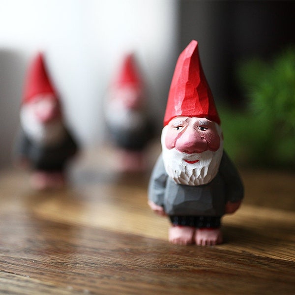 Hand Carved Gnomes - Etsy