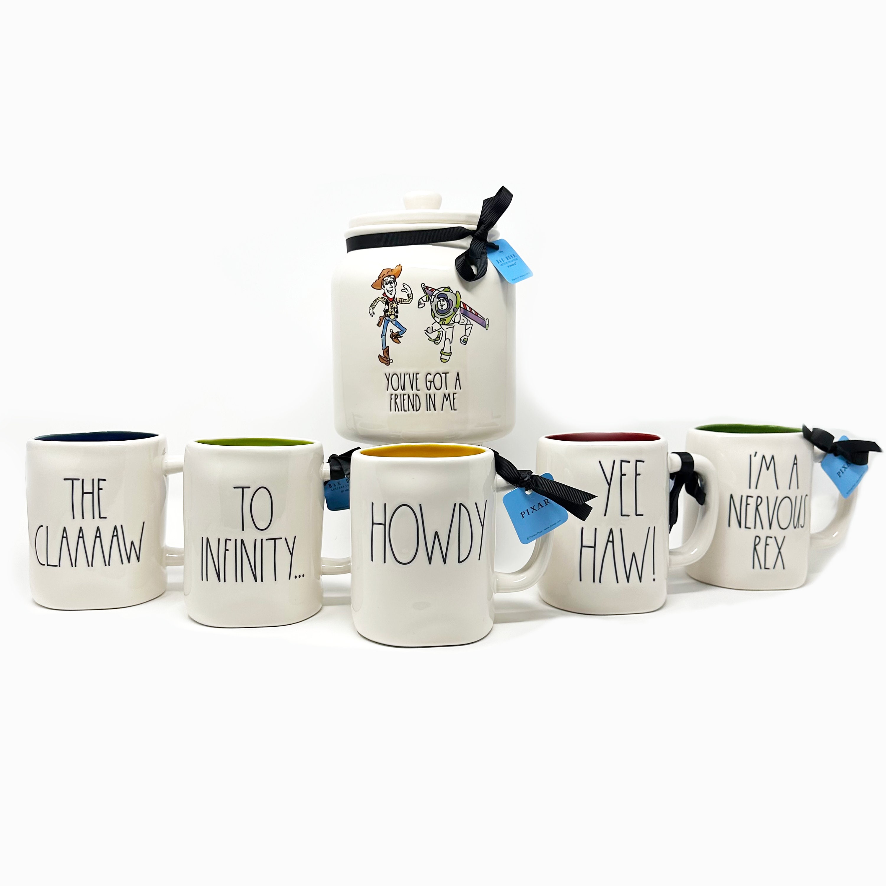 Rae Dunn Disney Pixar Toy Story LL Double Sided Mugs, the Claw, to ...