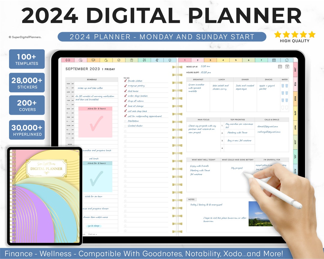 Digital Planner 2024, Goodnotes Planner, iPad Planner, Notability ...