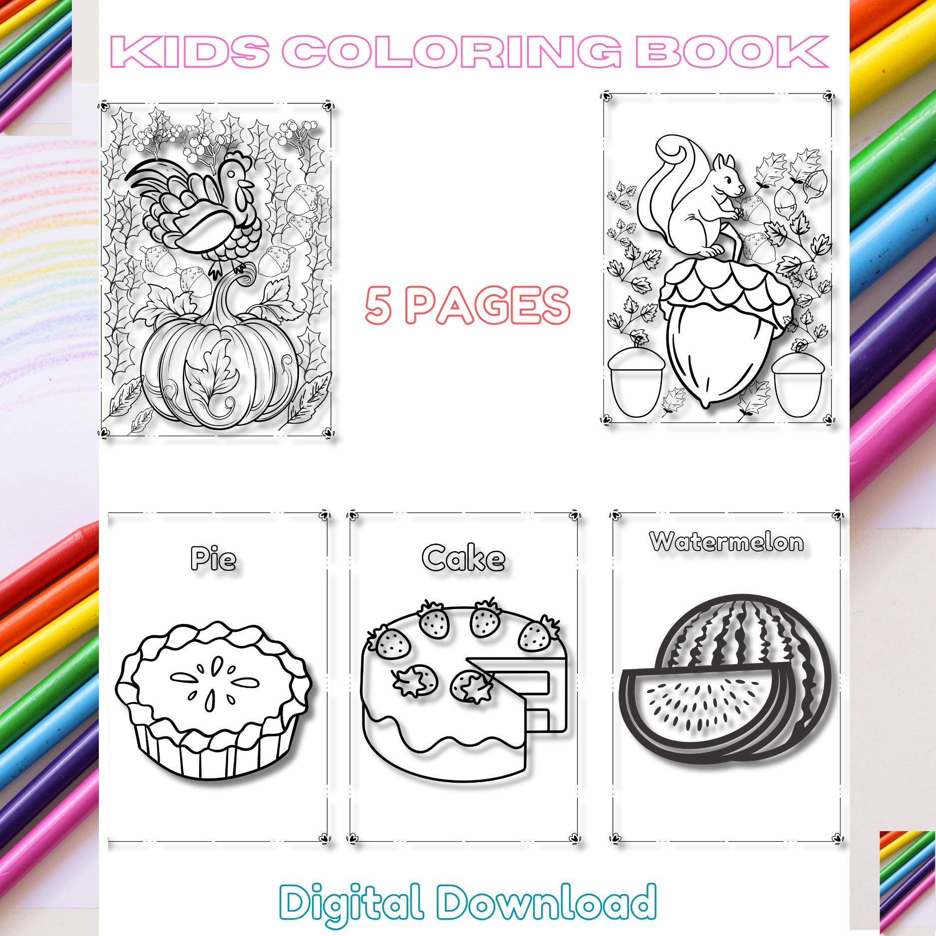 Alphabet Coloring Pages/kindergarten Pages/printable Color Pages/toddle ...