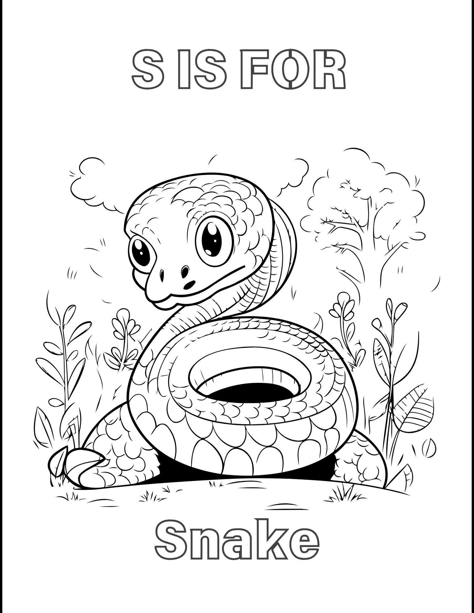 Preschoolers Coloring Book, Toddlers, Funny Animal Coloring Pages ...