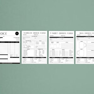 Order Form Bundle, Editable Order Form, Invoice Template, Printable ...
