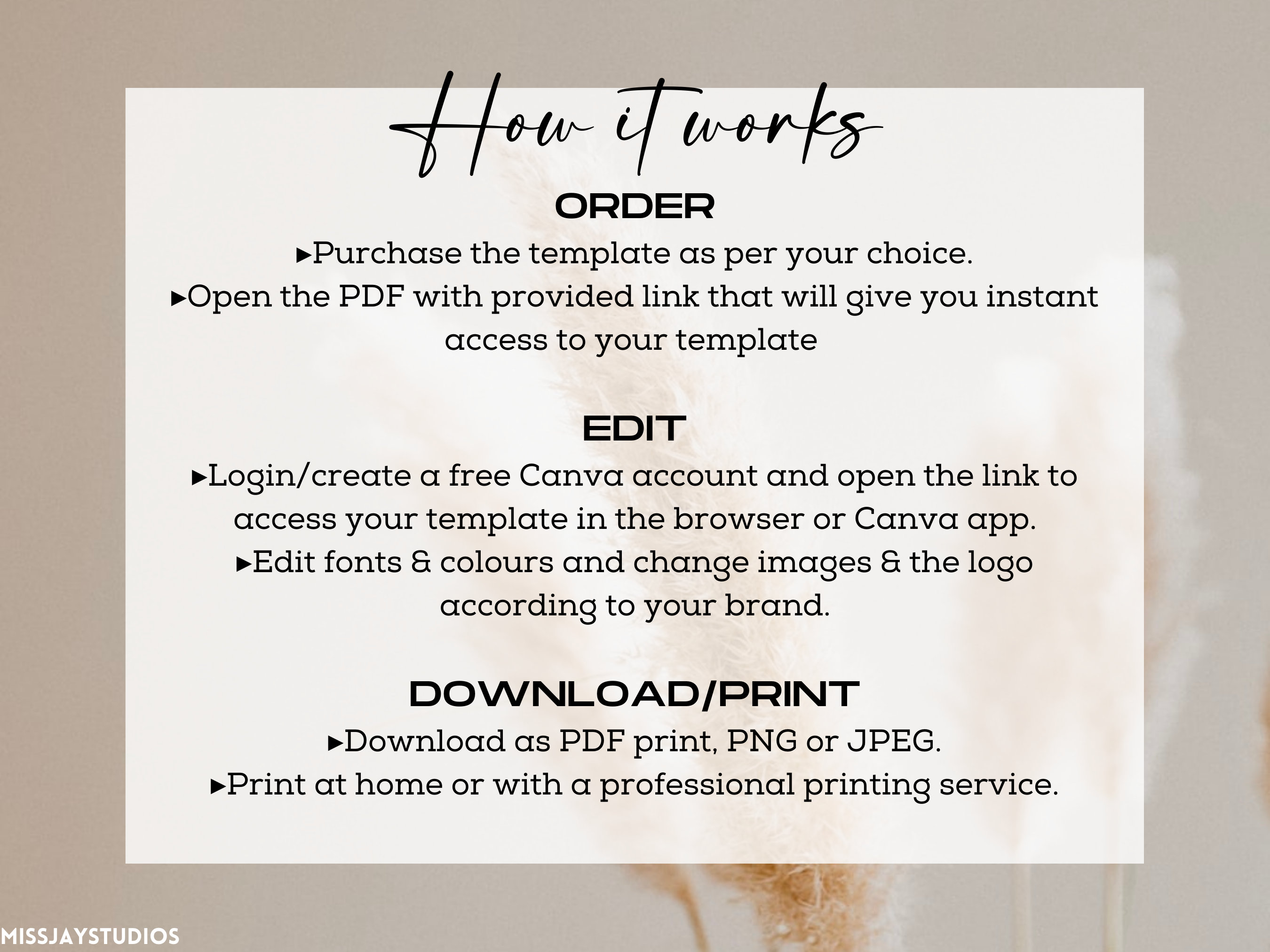 Editable Washing Instruction Template, Tshirt Packaging Insert ...