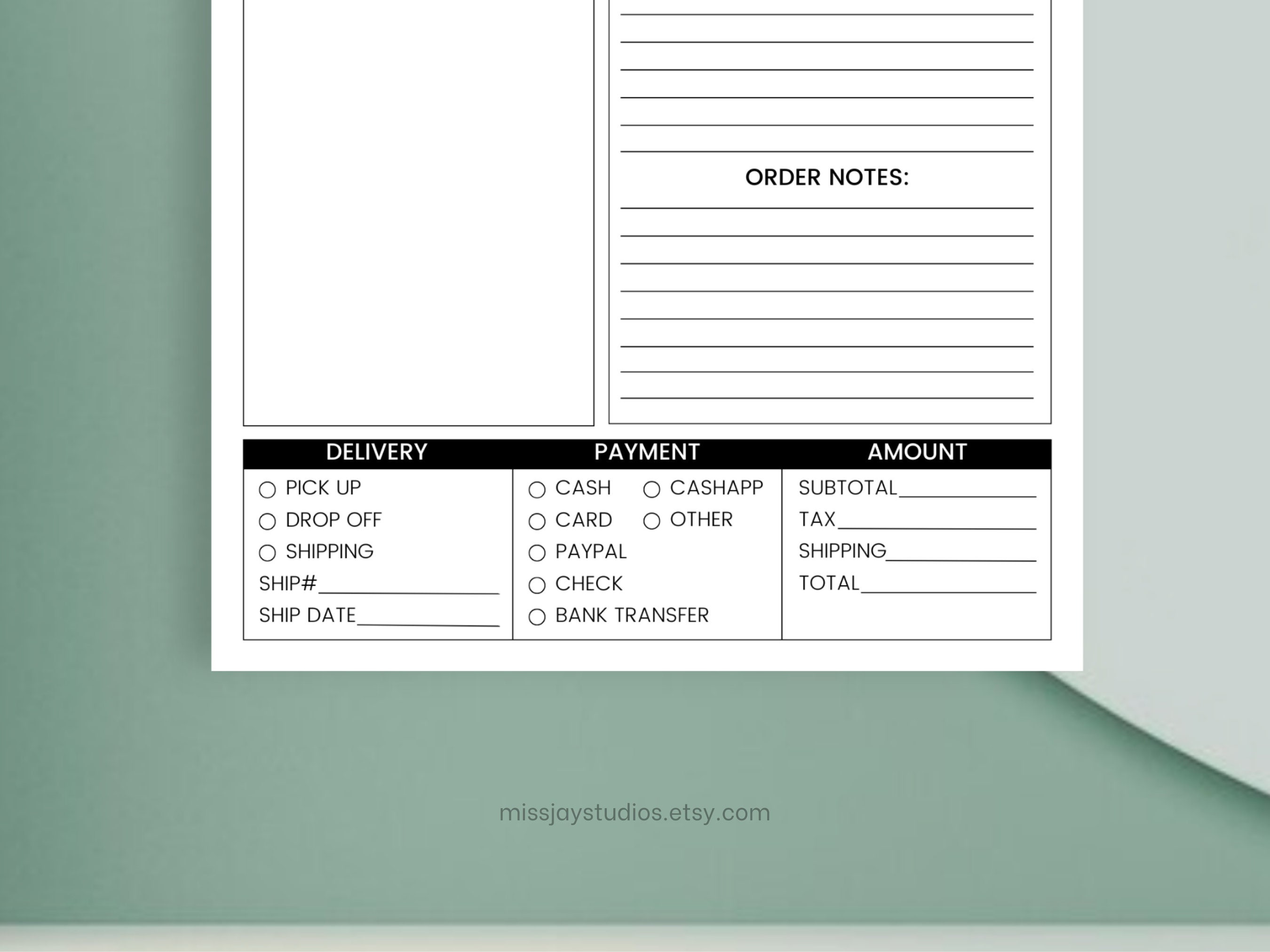 Editable Decal Order Form, Canva Template Business Template, Vinyl ...