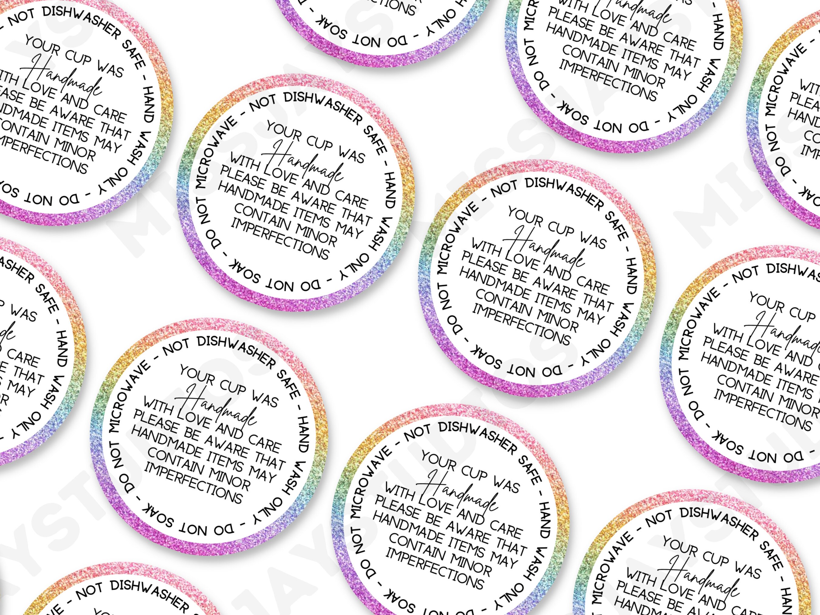 READY TO PRINT, Tumbler Printable Care Instruction Sticker, Washing ...