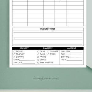 Editable Keychain Order Form, Canva Template Business Template, Order ...