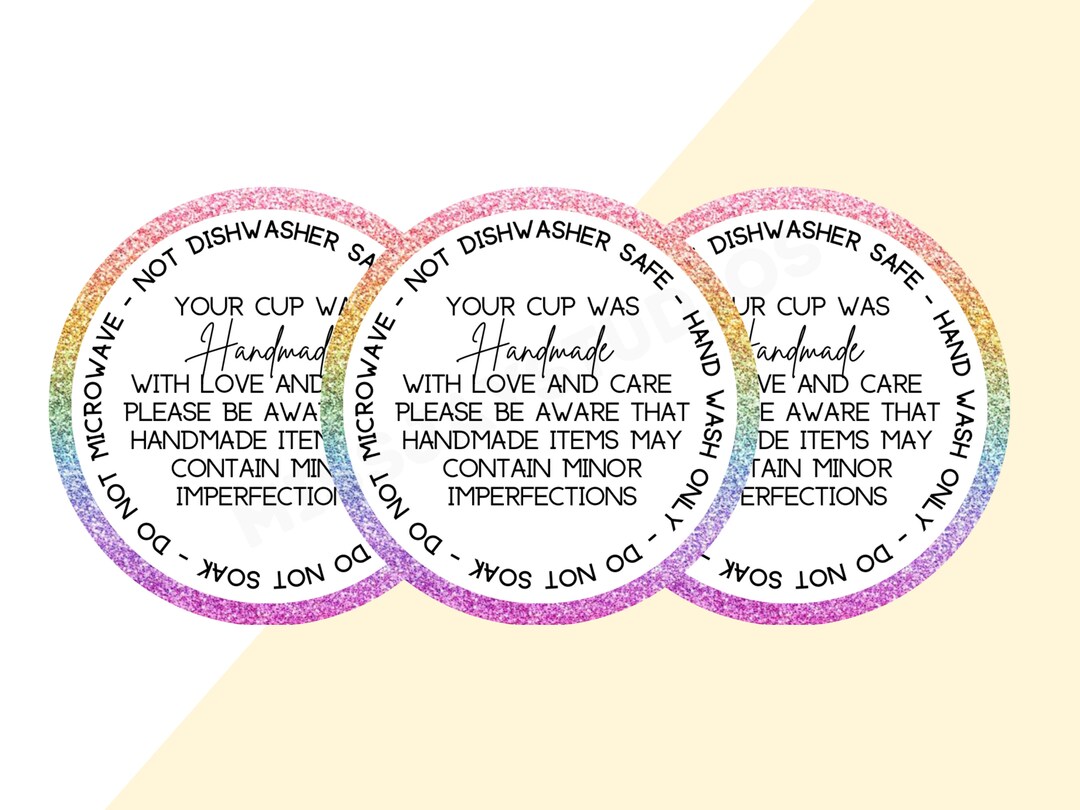 READY TO PRINT Tumbler Printable Care Instruction Sticker - Etsy