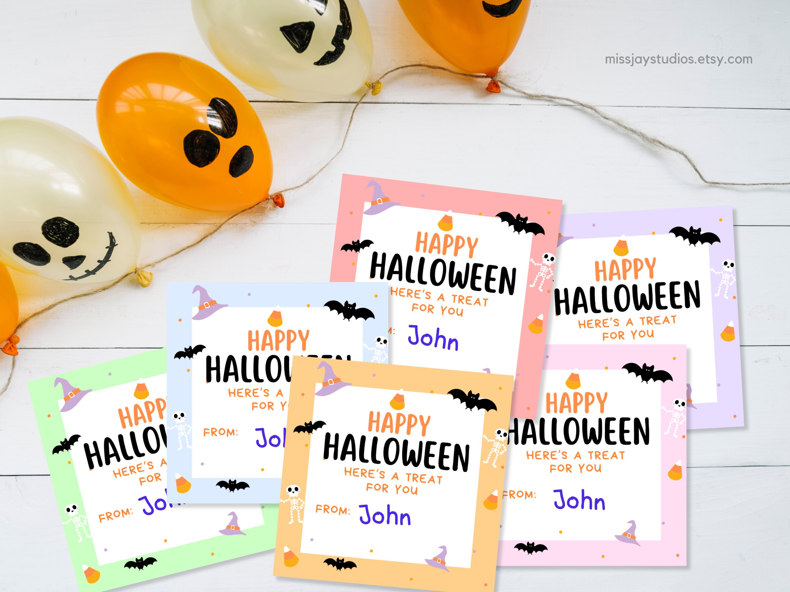 Halloween Treat Gift Tag Instant Download Happy Halloween Trick or ...