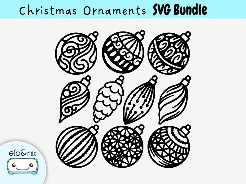 Christbaumkugeln Svg Plotterdatei Für Weihnachtsbaumschmuck - Weihnachtskugeln, Kugeln Für ...