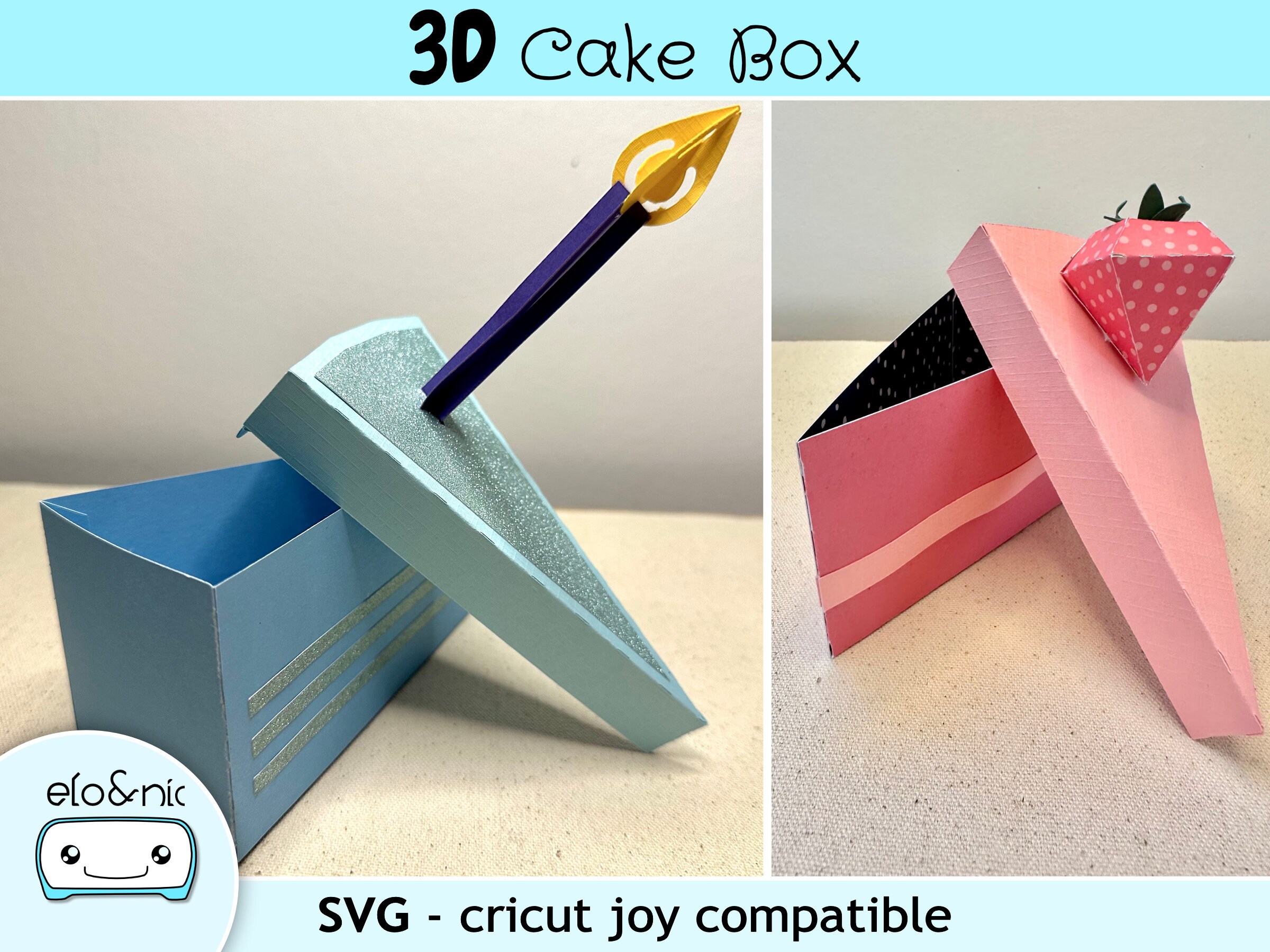 Cake Box for Money Gift, Money Holder Svg Files for Cricut Joy Cake Box ...