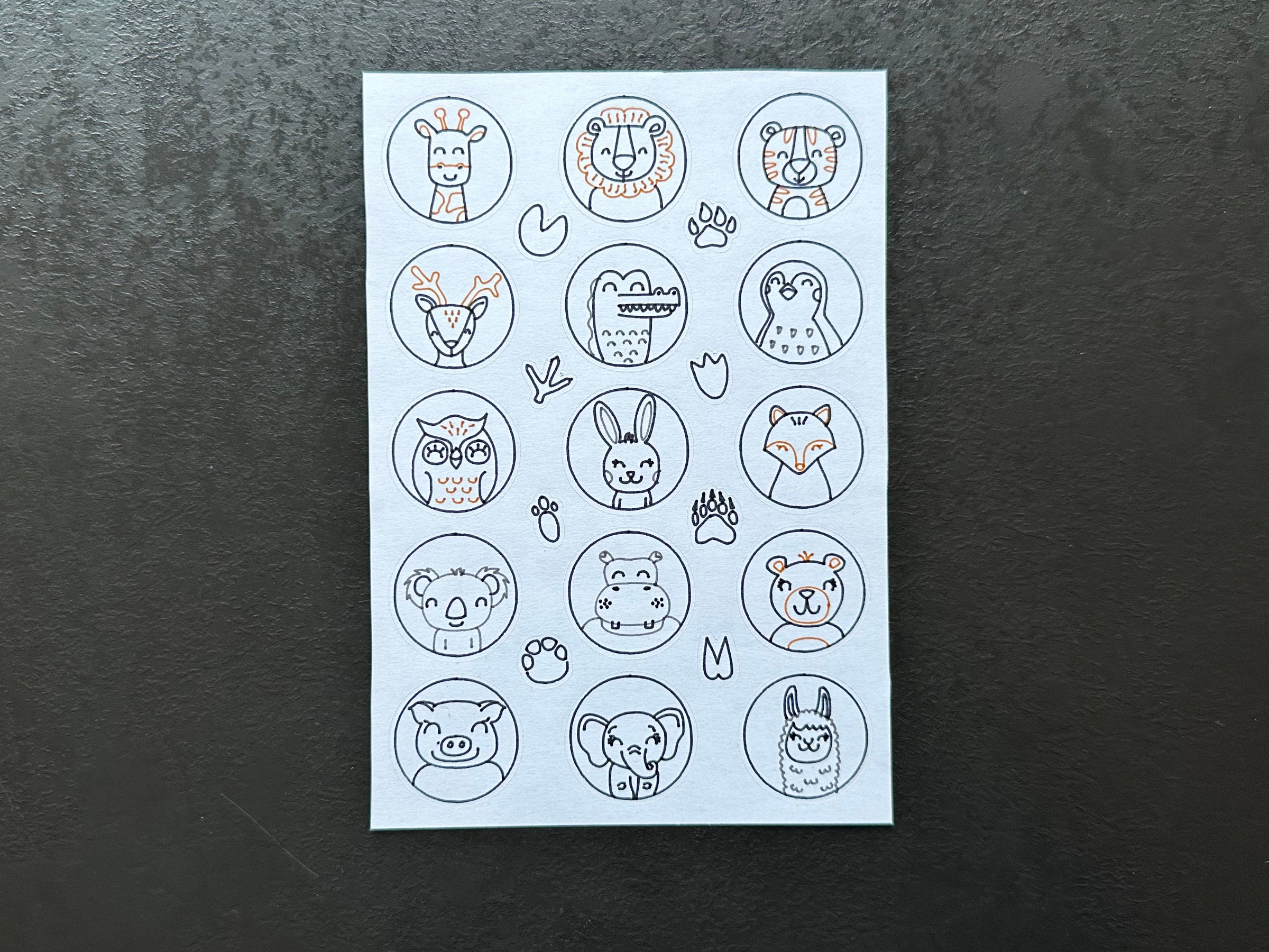 Cricut Joy Sticker Sheet Cricut Sticker SVG - Round Animal Sticker ...