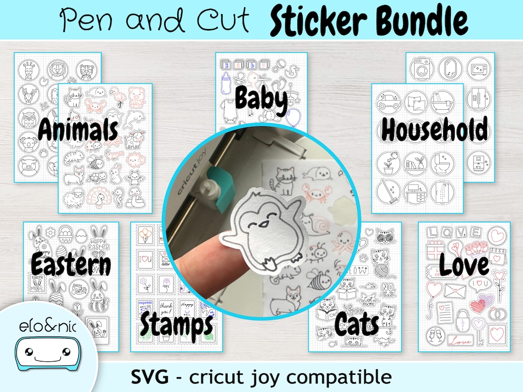 Cricut Joy Sticker Sheet Bundle SVG -animal Sticker | Baby Sticker ...