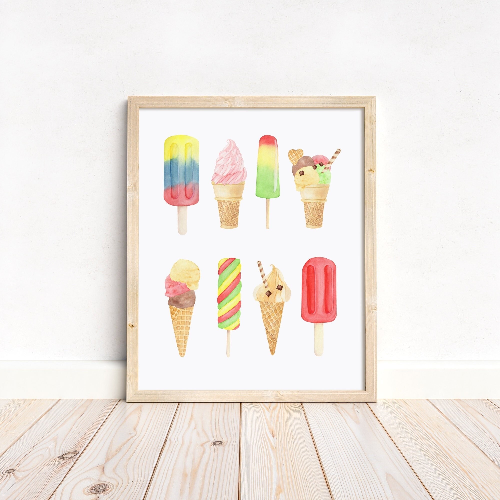 Ice Cream Print Popsicle Print Ice Cream Printable Popsicle - Etsy