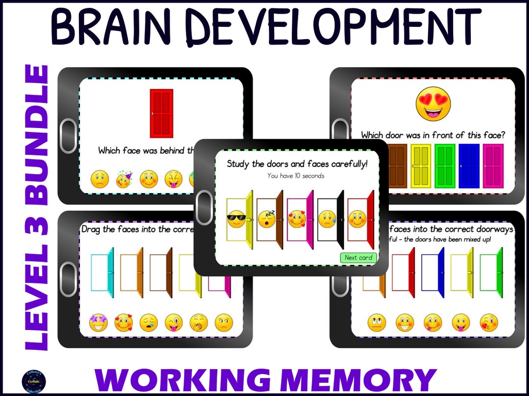 Brain Development Activity Working Memory Level 3 BUNDLE Digital Boom ...