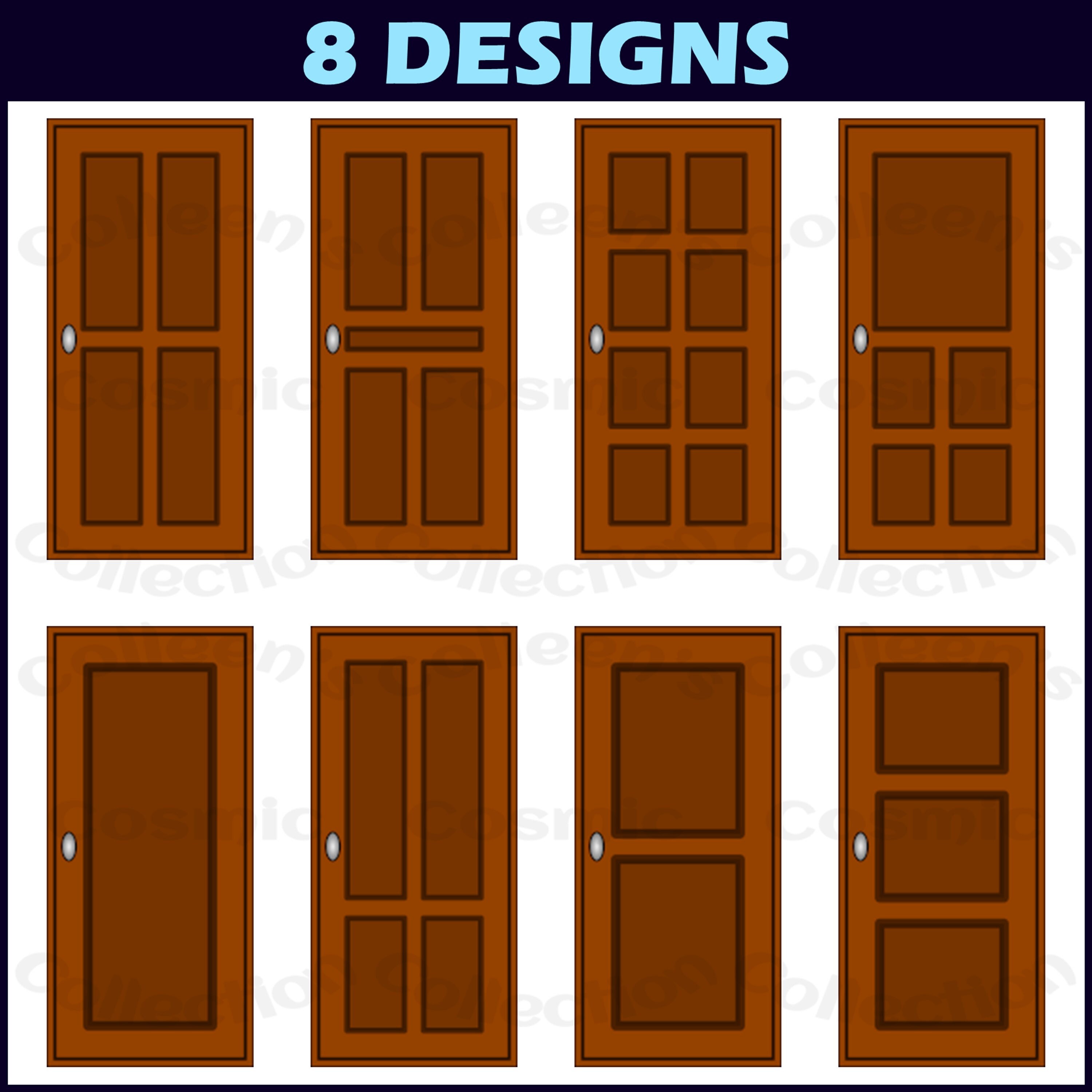 Rainbow Doors Clipart - Closed, Door Clipart, Rainbow Doors ...