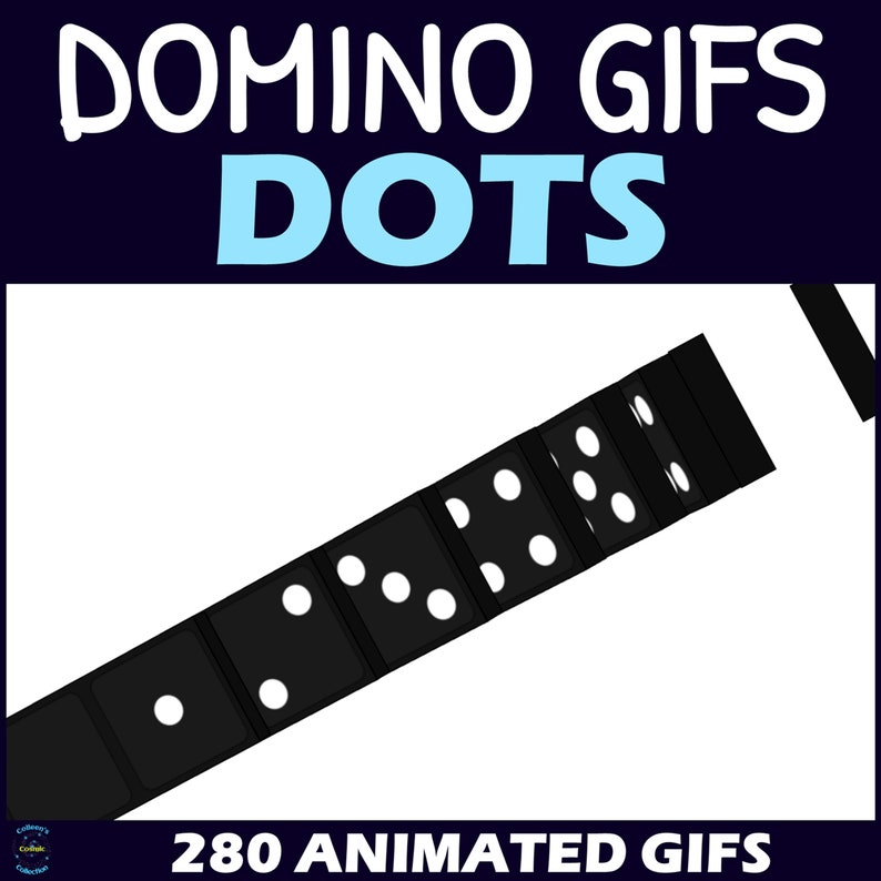 Domino Gifs BUNDLE Animated Domino Clipart - Etsy