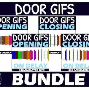 Opening and Closing Door Gifs BUNDLE - Clipart Doors, Door Clipart ...