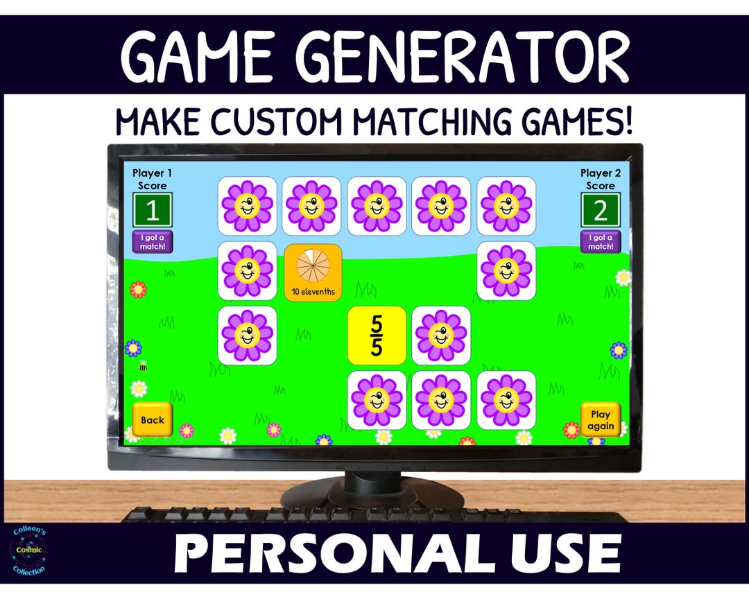 Personal Matching Game Generator Concentration Game Creator - Etsy