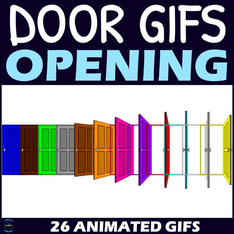 Opening and Closing Door Gifs BUNDLE - Clipart Doors, Door Clipart ...