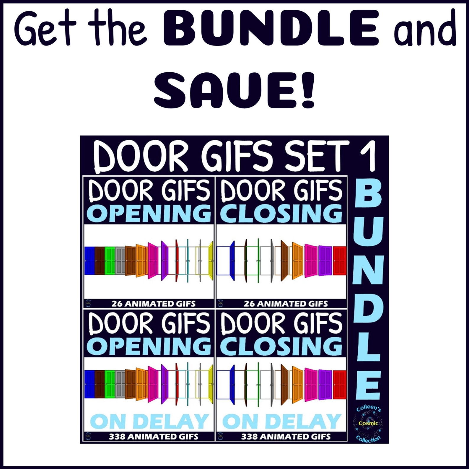 Animated GIF Closing on Delay Doors Clipart, Door Clipart, Rainbow ...