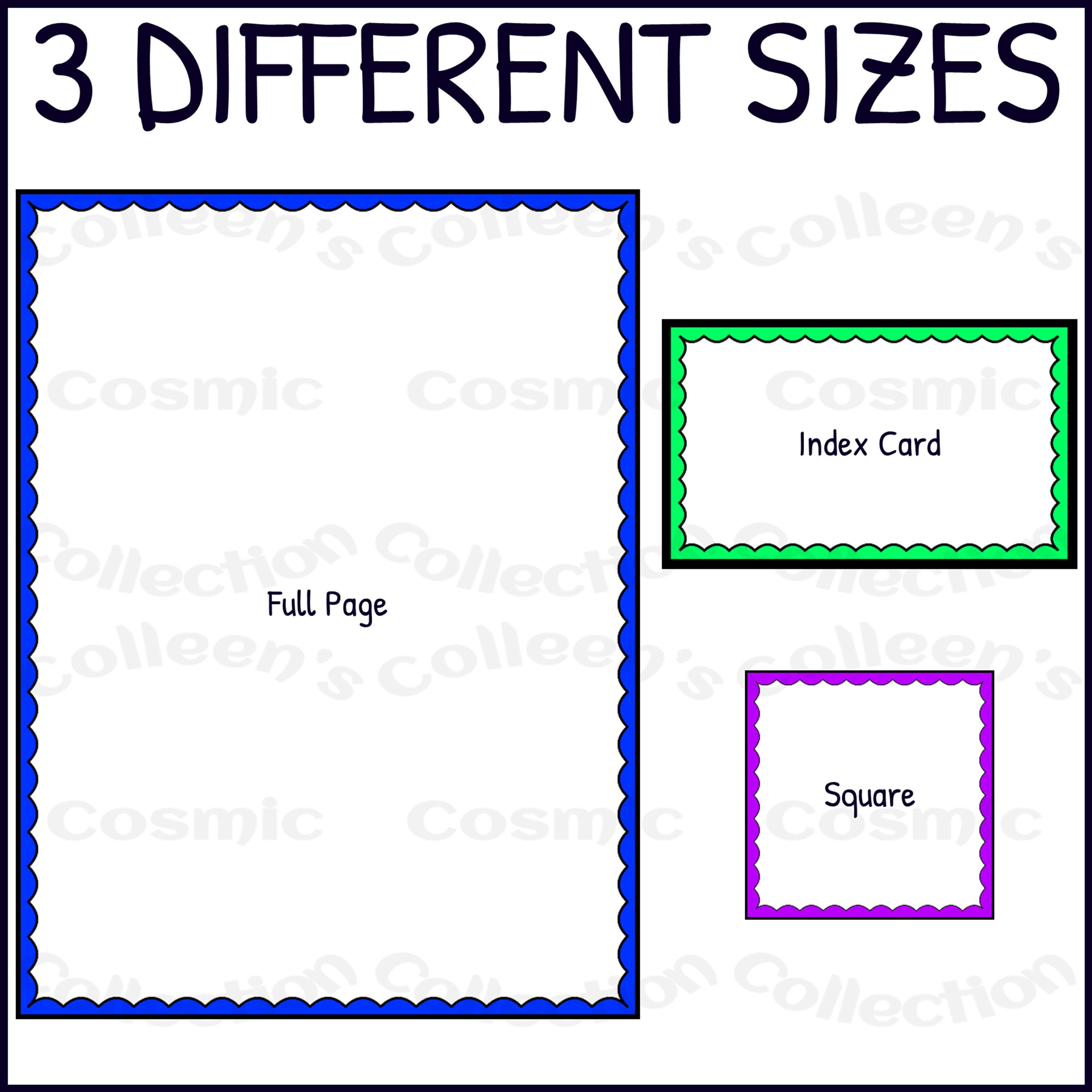 Rainbow Scalloped Borders Border Clipart - Etsy