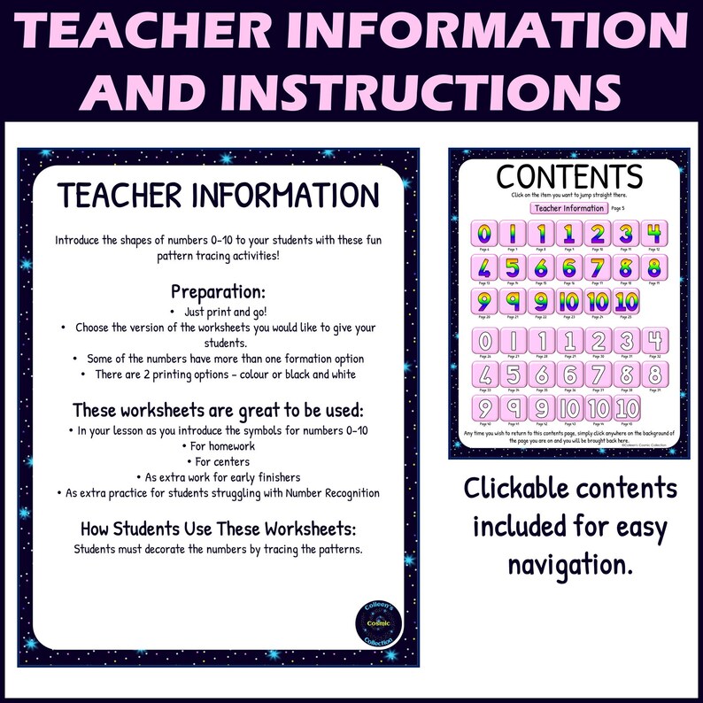 Number Recognition Worksheets 0-10 | Pattern Tracing Activity - Etsy