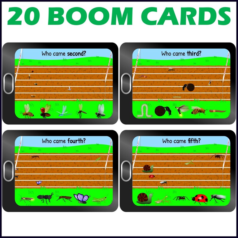 Spring Ordinal Numbers in Words Activity - Digital Boom™ Cards - First ...