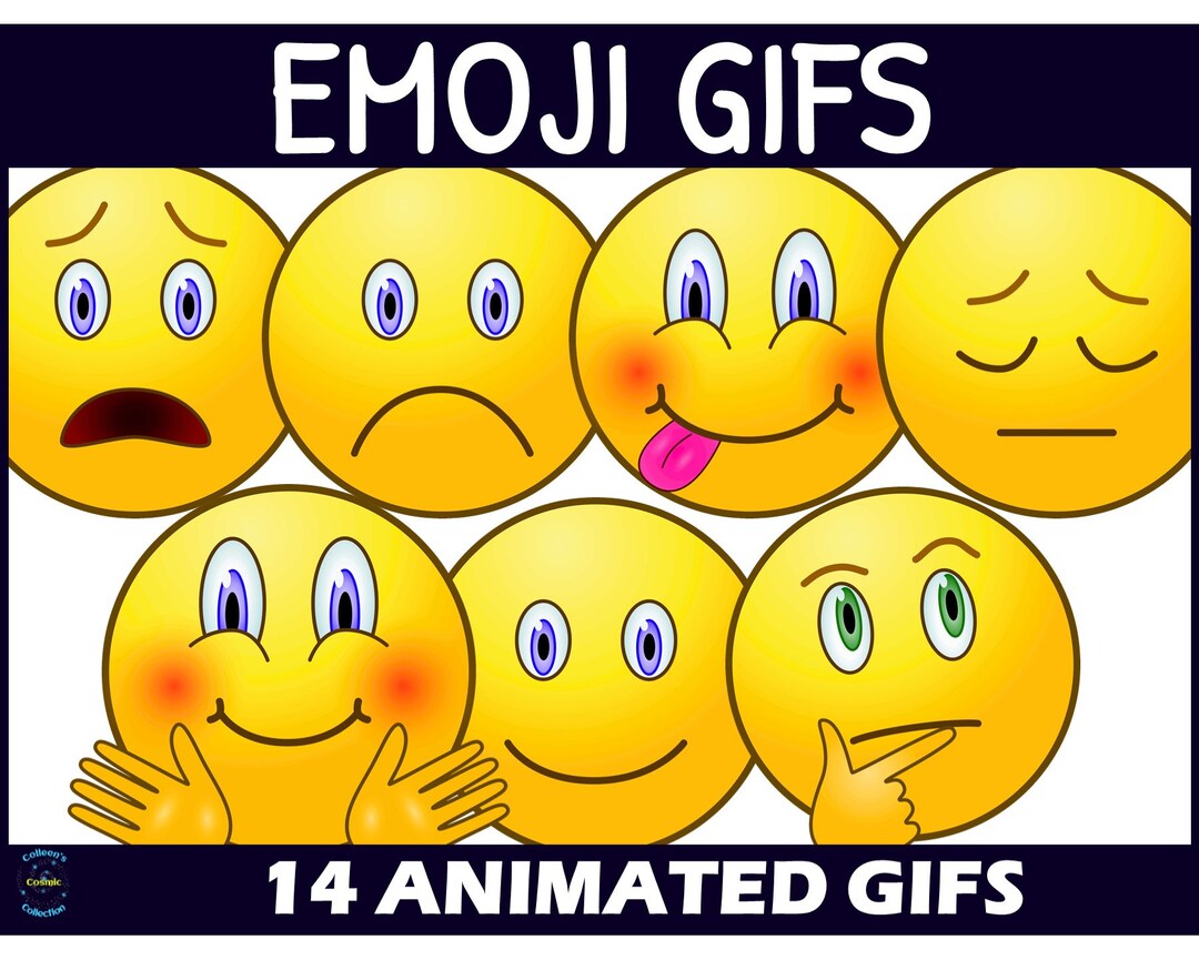 Emoji Gifs Set 2 - Emotions Clip Art - Animated Emoji Clip Art - Emoji ...