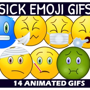 Sick Emoji Gifs Set 1 - Emotions Clip Art - Animated Emoji Clip Art ...