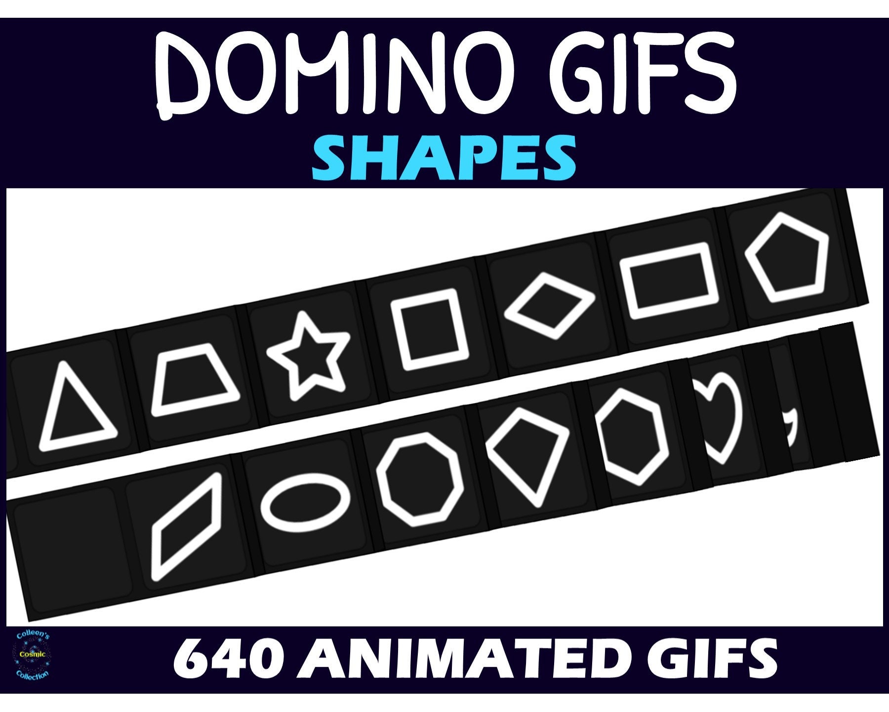 Domino Gifs Animated Dominoes Clipart Black With White - Etsy Australia
