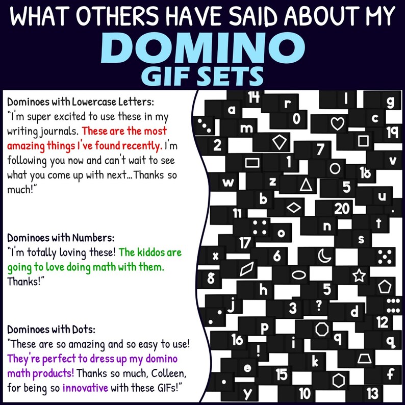 Domino Gifs Animated Dominoes Clipart Black With White Lowercase ...