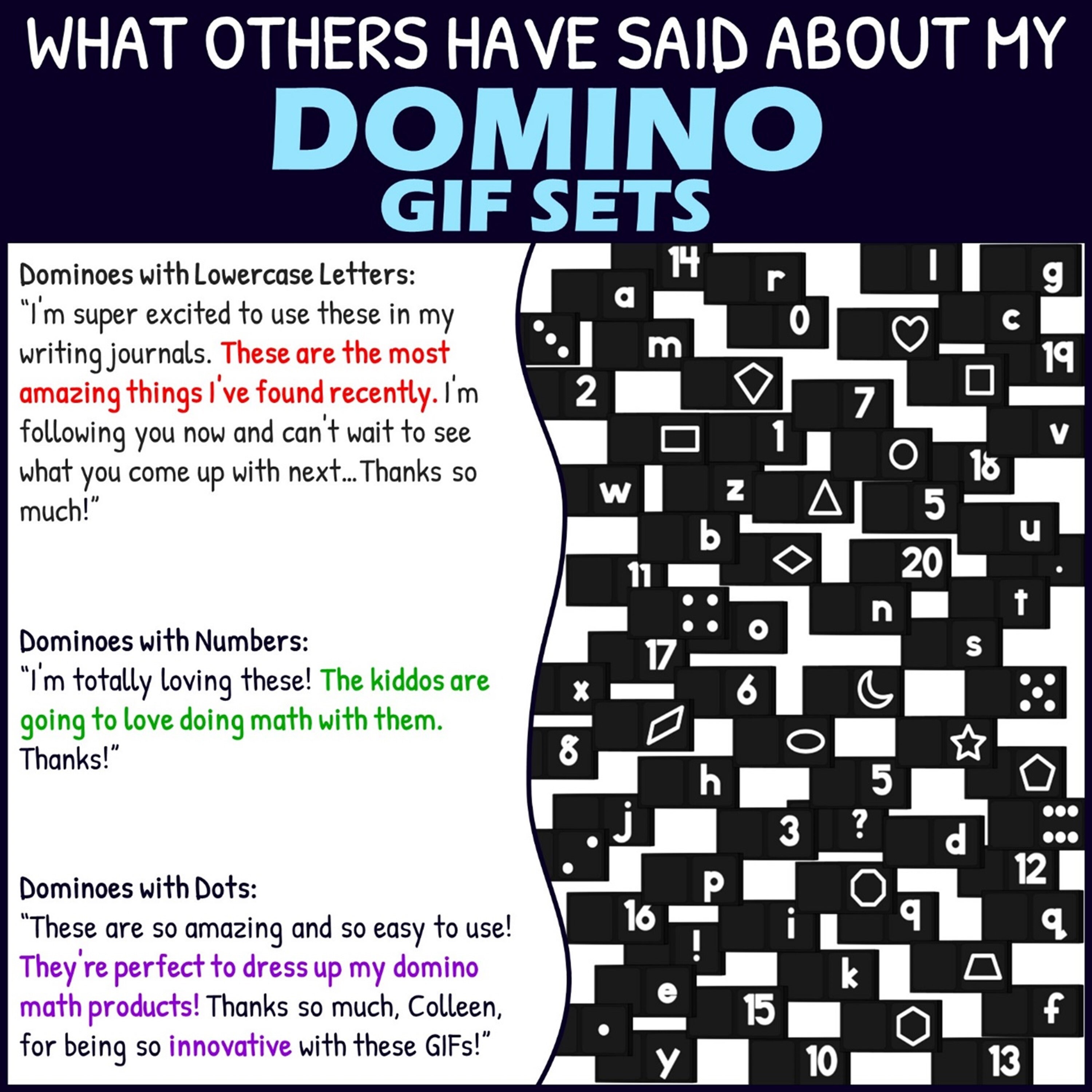 Domino Gifs Animated Dominoes Clipart Black With White Numbers - Etsy