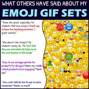 Emoji Gifs BUNDLE - Emotions Clipart - Animated Emoji Clip Art - Emoji ...