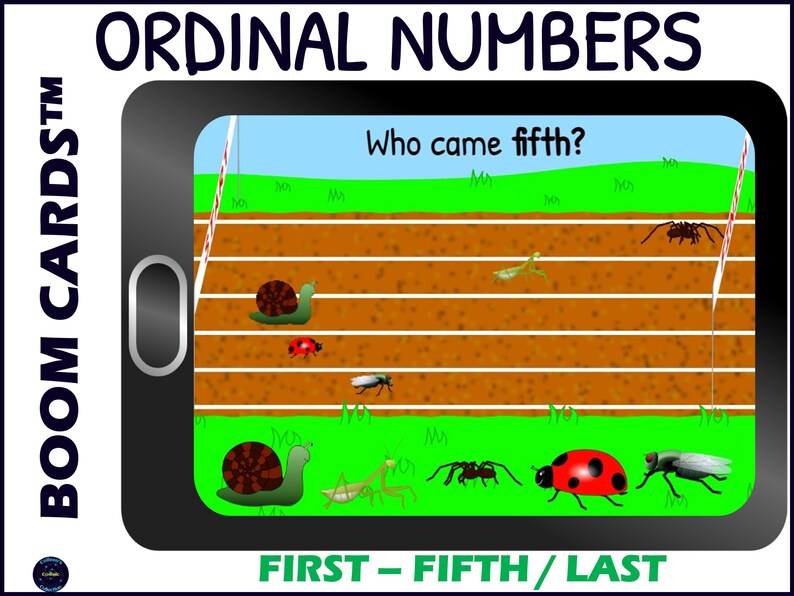 Spring Ordinal Numbers in Words Activity - Digital Boom™ Cards - First ...